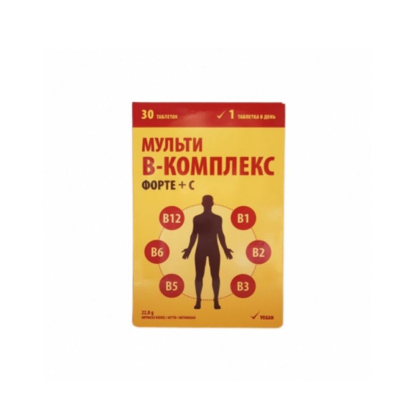 Multi B Forte + C 30 pills – Beauty SBA